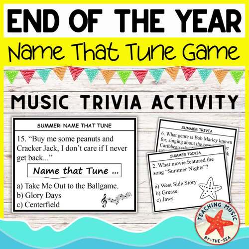 End of the Year Music Name That Tune Trivia Game | Summer Music ...