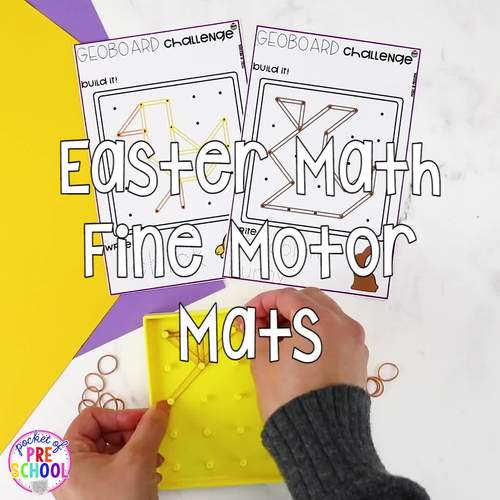 Easter Fine Motor Math Maths for Preschool, Pre-K, and Kindergarten