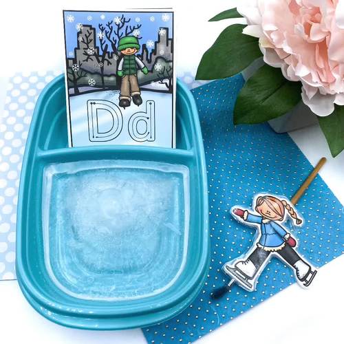 Ice Skating Letter Formation Cards Winter Activity by Turner Tots