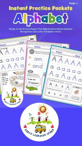 Alphabet Practice Worksheets Bundle | Letter Recognition & Formation ...