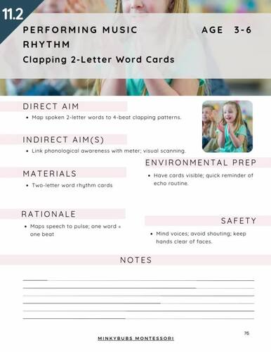 ECE Montessori Music Plans PERFORMING Music Montessori Singing INC ...