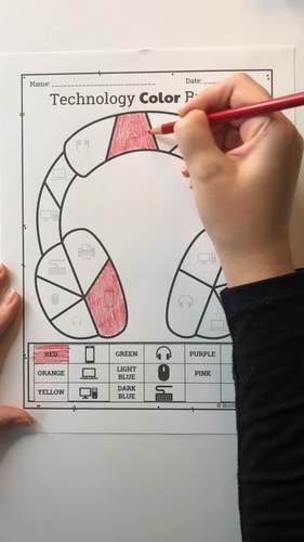 Technology Color By Computers and Parts Printable Worksheets | TpT