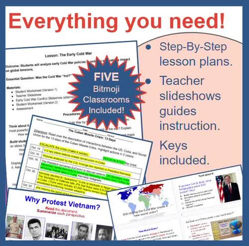 U.S. History "The Cold War to September 11" Unit Bundle: 7 complete lessons