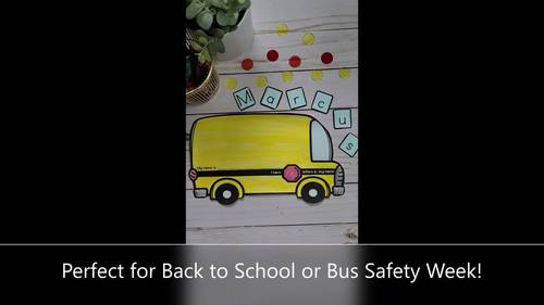 Back to School Name Craft Editable School Bus Craft Name Recognition