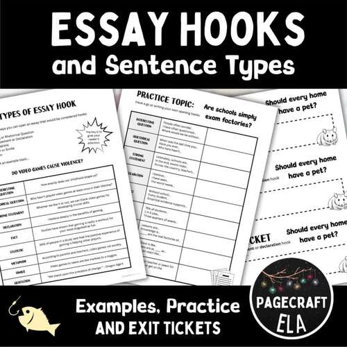 5 Types of Essay Hook | Differentiated Practice for Stronger Opening ...