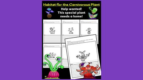 Habitat Writing Carnivorous Plant by Succulent Teaching LLC | TPT