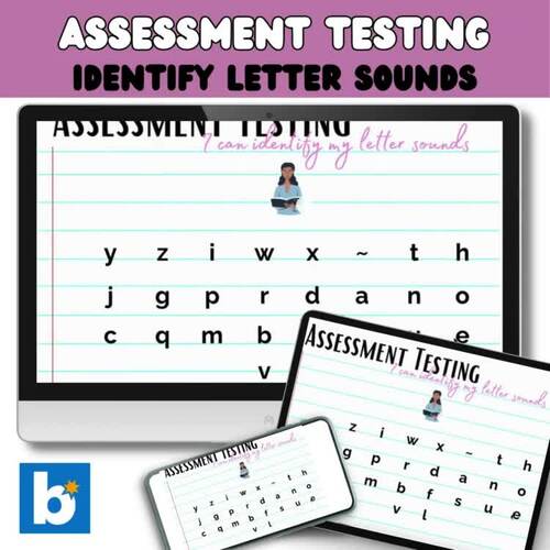 Preschool Assessment Testing | Letter sounds | Phonics Boom cards