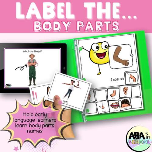 Identifying Nouns Body Parts Expressive Vocabulary activities & ABA ...