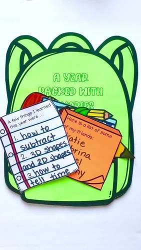 End of the Year Memory Backpack Craft by The First Grade Creative