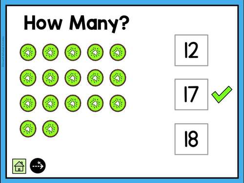 Counting Teen Numbers with Ten Frames Practice Powerpoint Math Games