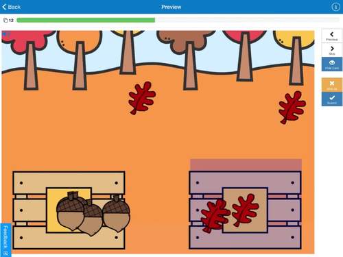 Sorting BOOM Cards™ Fall Theme Digital Task Cards for Distance Learning