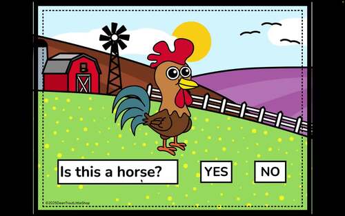 No Print Yes-No Questions, Farm Animals, Interactive PDF Speech Therapy ...