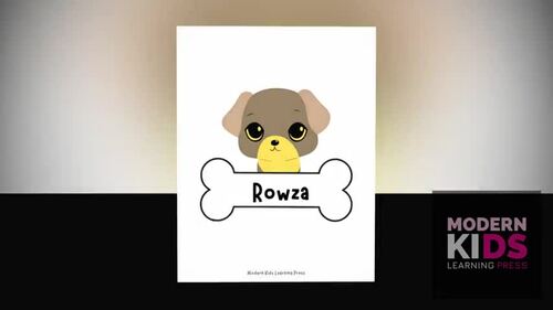 Precious Puppy Name Tags - Editable PPTX, PDF by ModernKids LearningPress