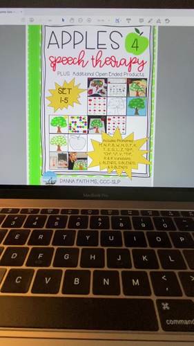 APPLES - COMPLETE BUNDLE of Apples 4 speech therapy sets 1-5 by THE ...