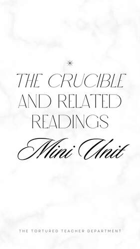 Bring The Crucible to Life: A Complete Resource Bundle with Thematic ...