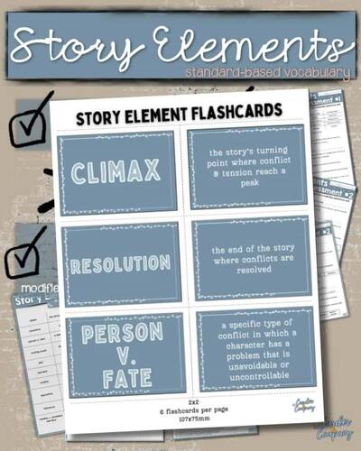 Story Elements Vocabulary | Language Arts Resource | Assessment Tool