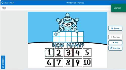 Winter Ten Frames Boom Cards™ Digital Activity | Counting Numbers From ...