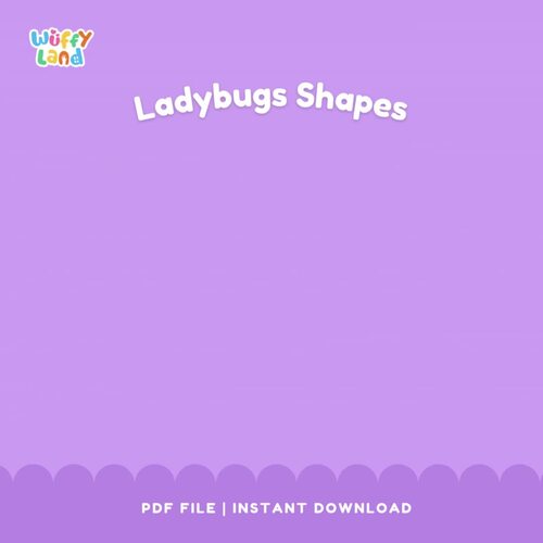 Ladybugs Shapes Activity - 3 Pages Printable Fun & Learning by Wuffyland