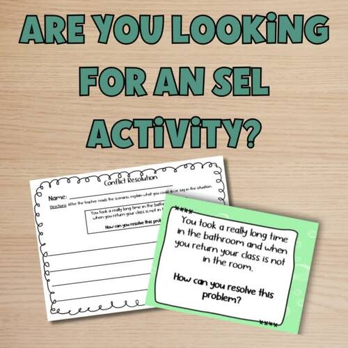 Conflict Resolution Activity - Task Cards and Worksheets for Problem ...