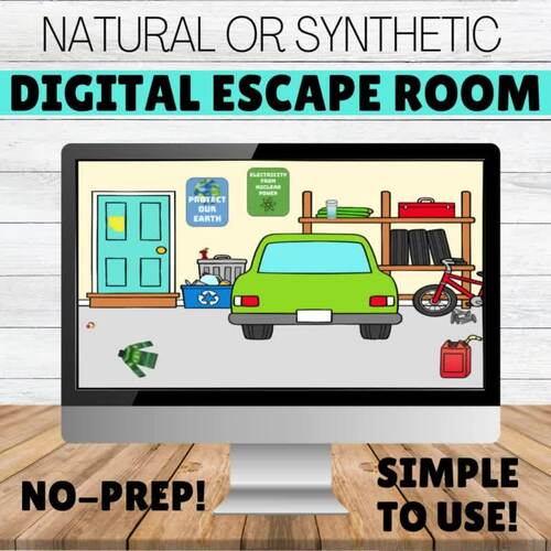 Natural Resources Synthetic Materials Escape Room Activity: MS-PS1-3 ...
