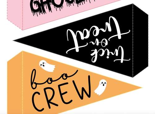 Halloween Printable Pennant Flags by Christina Xiong | TPT