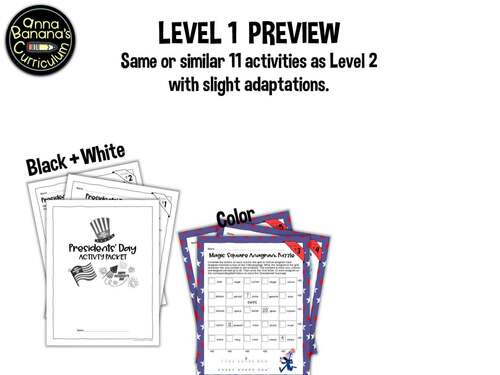 Differentiated Presidents' Day Puzzles & Activities Packet | TPT