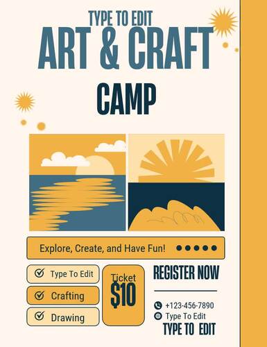 Art Craft Pottery Workshop Flyers (4) Fully Customize your Flyer Ready ...