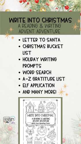 Advent Activity Pack - Write Into Christmas: Daily Reading and Writing