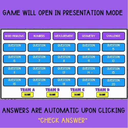 2nd Grade Math Test Prep Game Show | 2nd grade Math Review | TPT