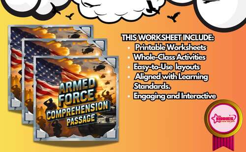 Armed Forces Day Reading Comprehension Passage Activities 3rd,4th,5th ...