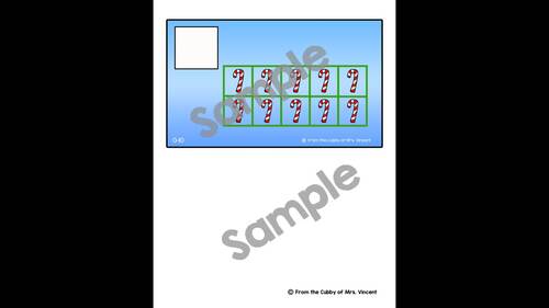 Candy Cane Counting Practice 0-10 and 0-20 with Recording Sheets Low Prep