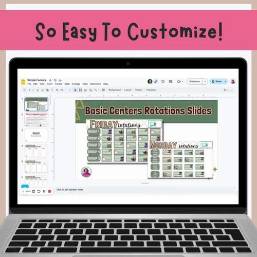 Neutral ELA Centers | Editable Rotation Slides with Timers | Google and ...