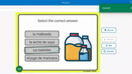 Boom Cards - Las Bebidas - Drinks by NATAM | TPT