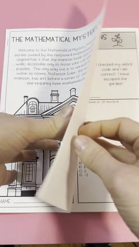 End of Year Algebra 1 Review Project|Escape Room Math Project|High ...