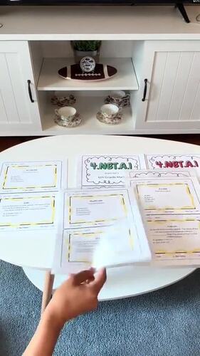 4.NBT.A.1 - SET 2 - (Red, Yellow, Green Cards) by Rings of Readiness