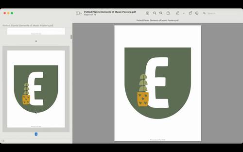 Elements of Music Posters | Potted Plants Music Room Decor by ...