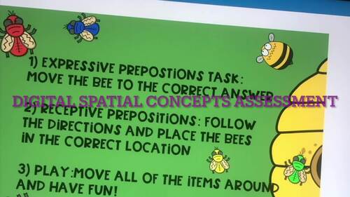 Preposition Spatial Concepts Digital Assessment by Speechie Trish