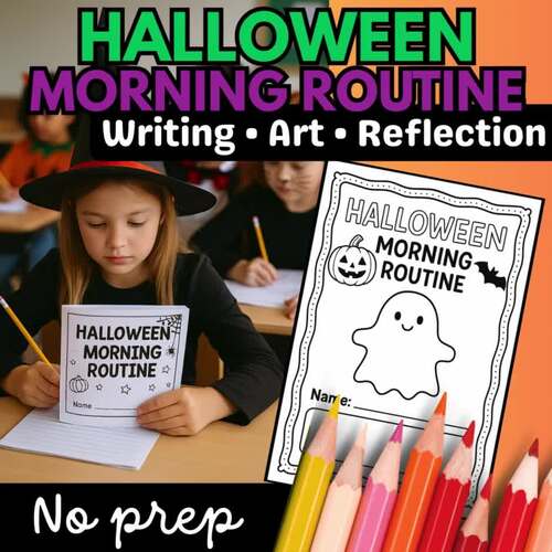 Halloween Morning Routine | October Writing Prompts, Art Activities ...