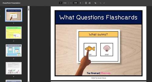 WHAT Questions Speech Therapy, Flashcards, WH Questions with Visuals ...