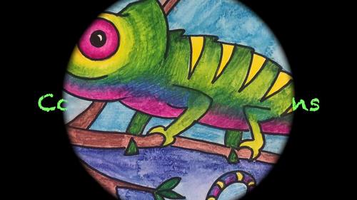 Colorful Chameleons: A Step by Step Drawing & Painting Art Project Bundle
