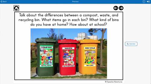 Rocket Says Clean Up Earth Day Book Companion Speech Language Therapy ...