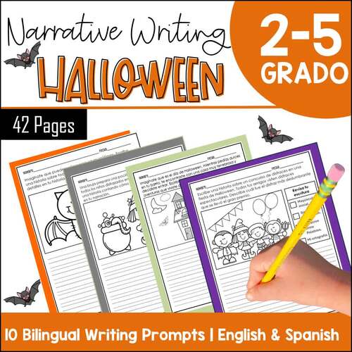 Bilingual Halloween narrative prompts| Escritura Narrativa de Halloween ...