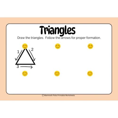 Shape Trace and Draw Prewriting Shapes Worksheet Occupational Therapy