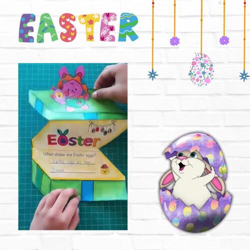 Hoppy Easter Fold & Learn For Kindergarten to Grade 2 by KidSheets