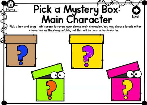 Write a Mystery Box Story Summer | Narrative Based Therapy | Boom Cards™