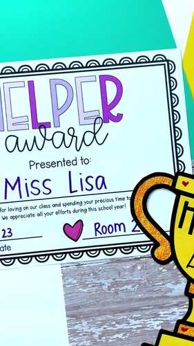 Volunteer Gifts for End of the Year l Parent Volunteer Thank You Gift