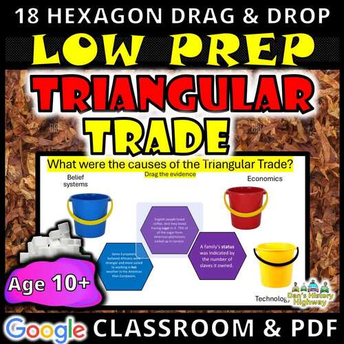 Causes of the Triangular Trade | Digital drag & drop card sort lesson