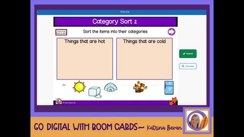 Boom™ Cards with audio: Category Sort 2 for speech & language therapy