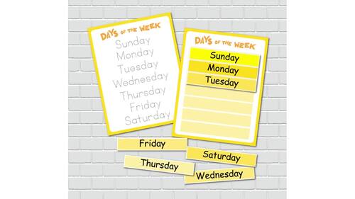 Days of the Week Printable Activity for Kids. Circle Time Learning Binder