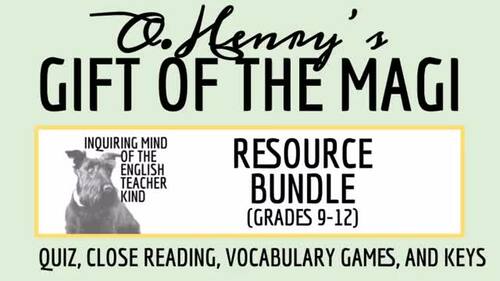 "The Gift of the Magi" by O. Henry Quiz, Close Reading, and Vocab Games ...